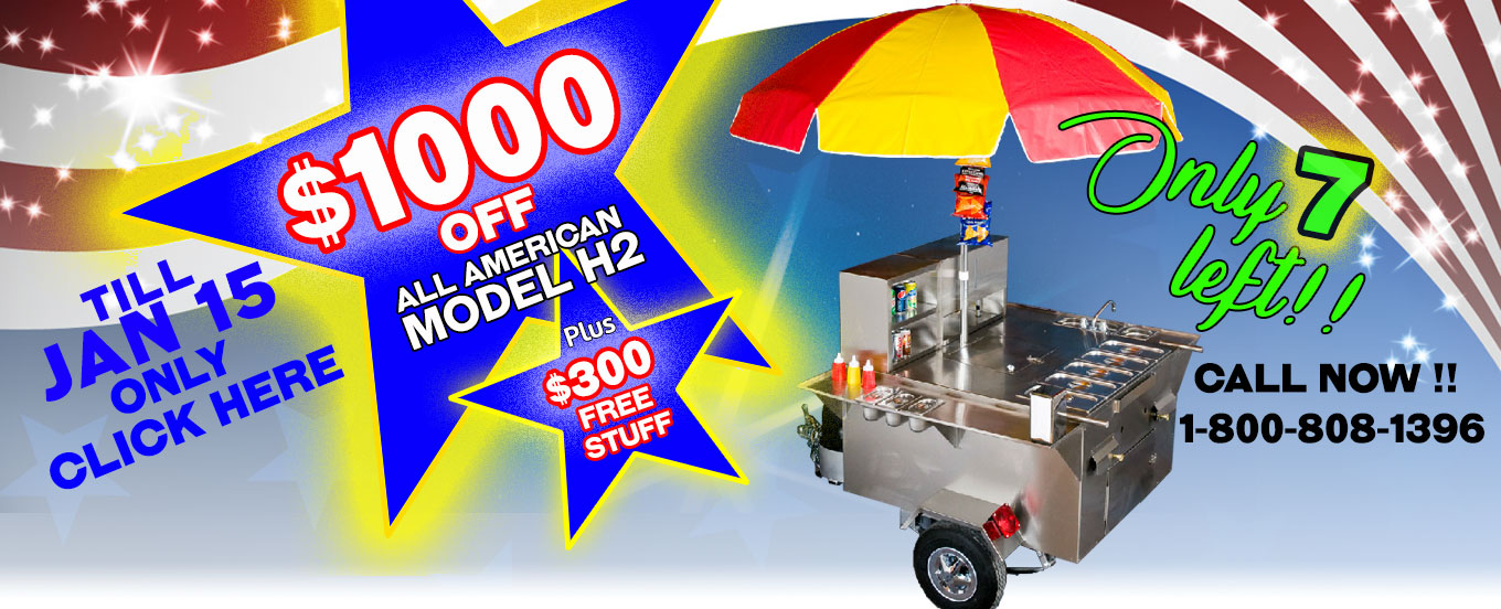Hot Dog Cart For sale | 1-800-808-1396
